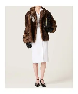 Miu Miu Double-breasted Shearling Jacket