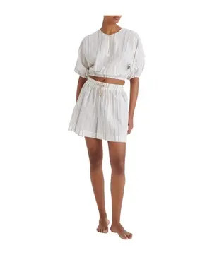 ERES Neda Striped Relaxed Fit Shorts