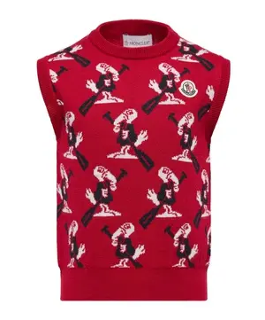 Moncler Duck Jacquard Wool Vest