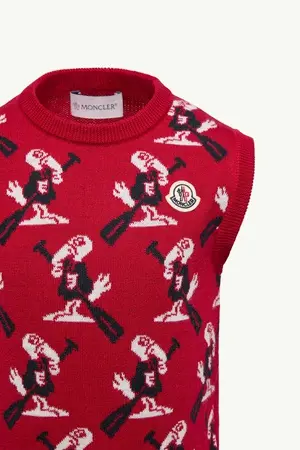 Moncler Duck Jacquard Wool Vest