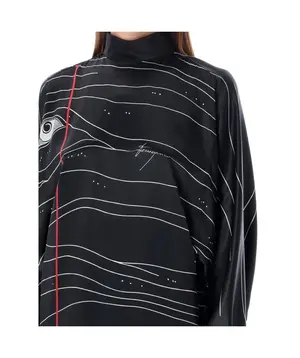 FERRAGAMO High-neck Printed Midi Dress