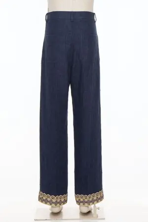 Valentino Garavani Floral Detailed Straight Leg Trousers