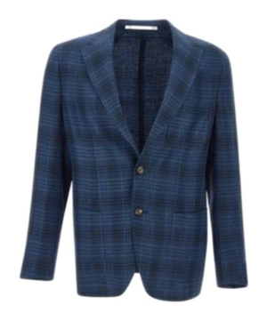 Eleventy Plaid Blazer Jacket
