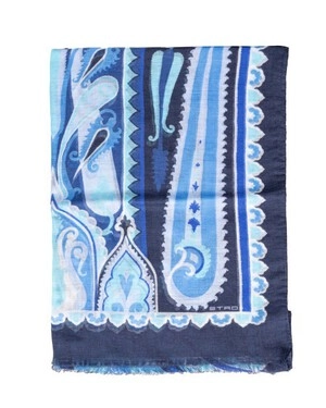 Etro Paisley-printed Frayed Edge Scarf