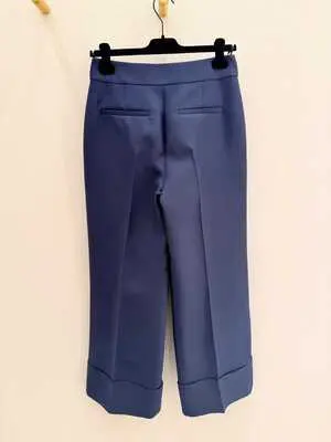 Valentino Garavani Crepe Couture Cropped Trousers With V-logo Detail
