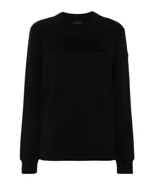 Moncler Long-sleeved Round Neck Sweater - Black