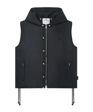 COURREGES Logo-patch Padded Gilet - Black
