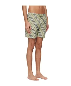 Burberry Green Check Swim Shorts