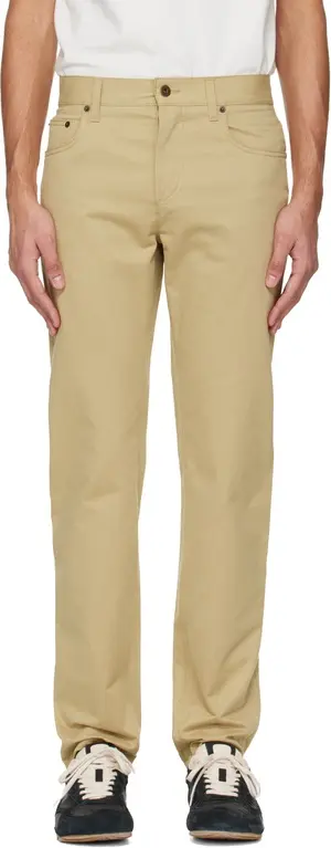 Burberry Logo Patch Jeans - Beige