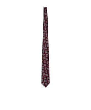 Etro Pattern Printed Pointed-tip Tie - Brown