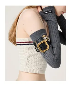 Miu Miu Cropped Knit Top