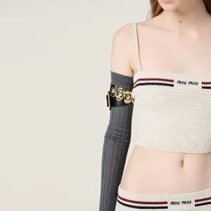 Miu Miu Cropped Knit Top
