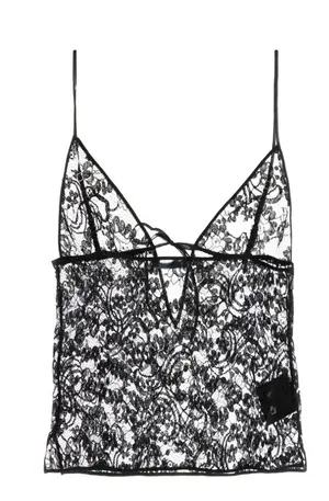 Prada Sleeveless Lace Halter Top