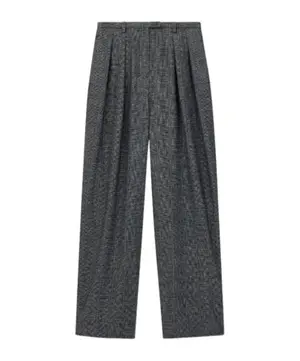 Emporio Armani Pleated Check Flannel Trousers