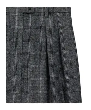 Emporio Armani Pleated Check Flannel Trousers