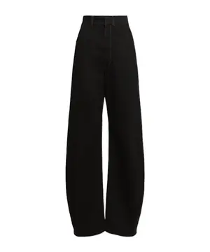 LEMAIRE Denim High Waisted Curved Jeans - Black