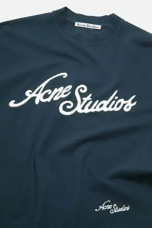 Acne Studios Logo Embroidered Crewneck T-shirt