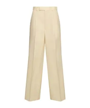 Auralee Wool Blend Belt Loop Casual Pants - Nude