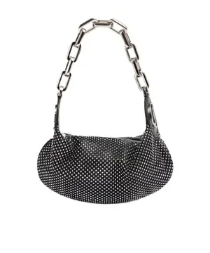 CHRISTIAN LOUBOUTIN Le 54 Chain Leather Shoulder Bag - Black