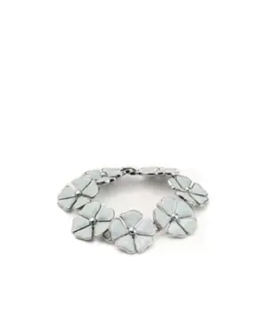 Loro Piana Blooming Linen Flower Bracelet - White