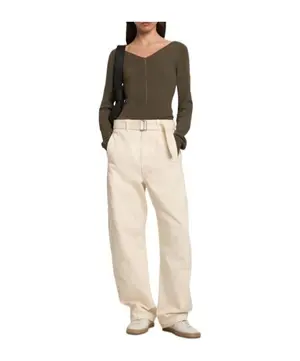 LEMAIRE Viscose Crepe Wide V-neck Top