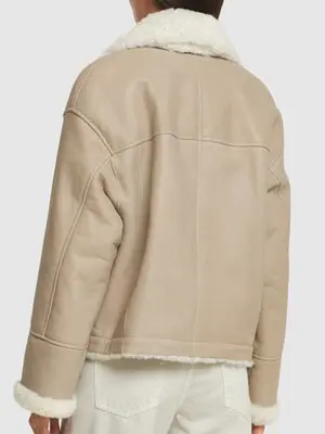 Brunello Cucinelli Long Sleeve Leather Jacket