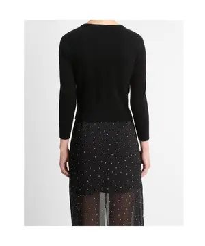 Vince Button Embellished Knitted Cardigan