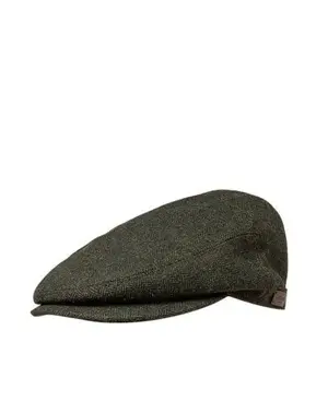 Barbour Logo Patch Flat Cap - Black