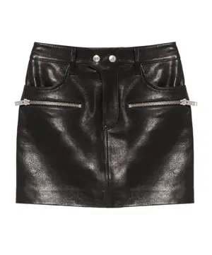 ANINE BING Steel Mini Skirt