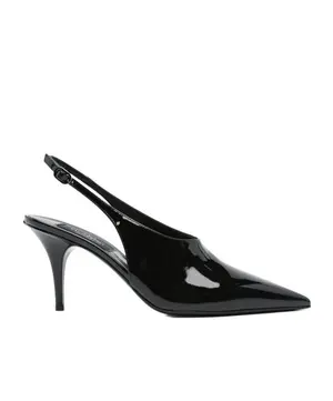 Valentino Garavani Pointed Toe Stiletto Slingback Pumps - Black