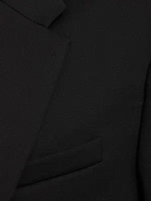 Wardrobe.NYC Lapel Long-sleeved Suit Jacket