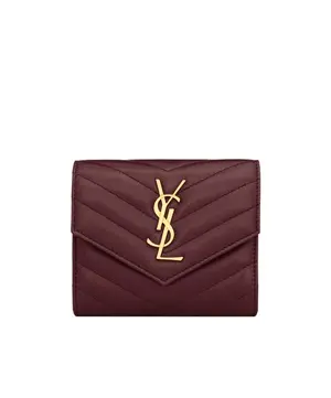 Saint Laurent Trifold Wallet - Red