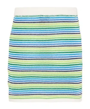 Casablanca Striped Elastic-waist Skirt - Blue