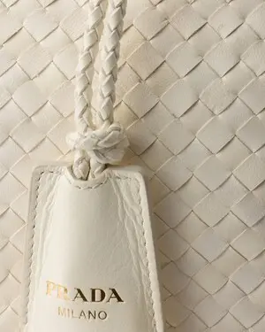Prada Large Leather Tote Bag - White