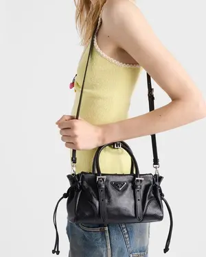 Prada Karin Small Leather Bag - Black