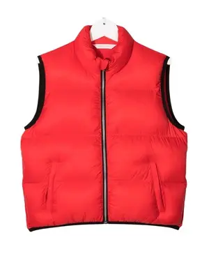 Palm Angels Logo Print Padded Gilet - Red