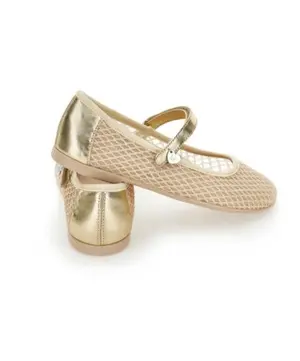 Monnalisa Heart Charm Strap Ballerinas