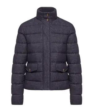 Moncler Bessettez Short Down Jacket - Navy Blue