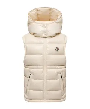 Moncler Ania Hooded Down Gilet - White