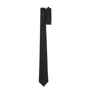 Valentino Garavani Valentie Silk Tie With Vlogo Signature Detail - Black