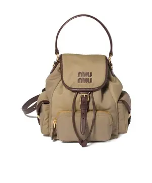 Miu Miu Chino And Leather Backpack