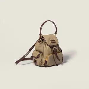 Miu Miu Chino And Leather Backpack