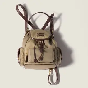 Miu Miu Chino And Leather Backpack