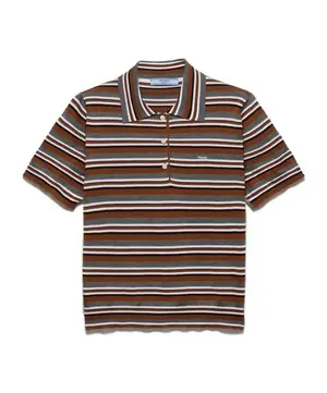 Prada Striped Cotton Polo Shirt