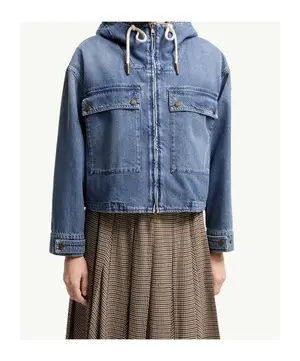 Moncler Ecrevisse 3-in-1 Denim Down Jacket
