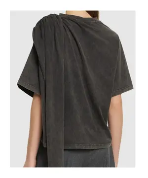 Giuseppe Di Morabito Cotton Jersey Ruched T-shirt