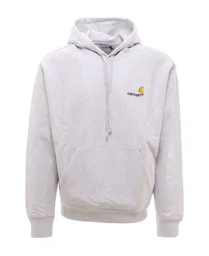 Carhartt Work In Progress Hooded American Script Sweatshirt - White