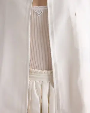 Prada Pleated Silk Faille Midi Skirt