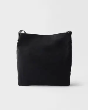 Prada Route Canvas And Leather Shoulder Bag