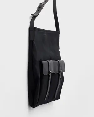 Prada Route Canvas And Leather Shoulder Bag